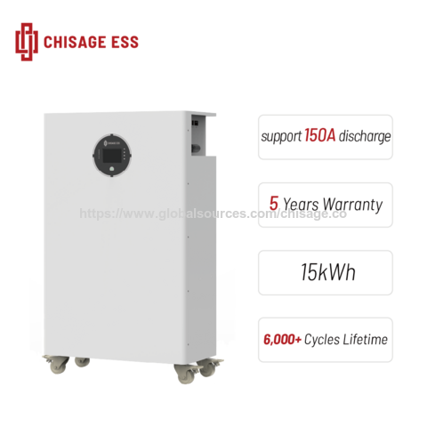 Chisage Ess Lithium Lifepo4 Battery 48v 51.2v 300ah 15kwh Battery With Bms For Off Grid Hybrid ...