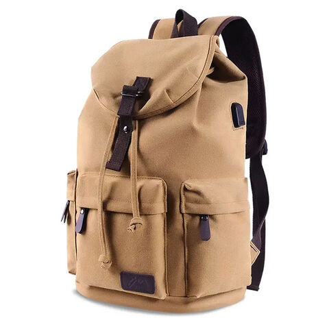 Popular Retro Style Large Capacity Lightweight Canvas Backpack Leisure ...