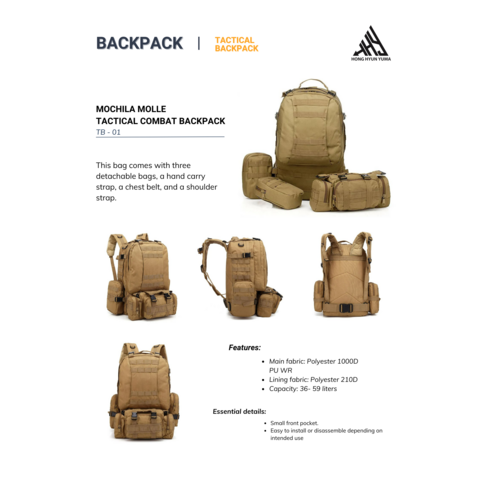 Oem High Qualilty Laptop Backpack Tactical Molle Backpack, Out Door ...
