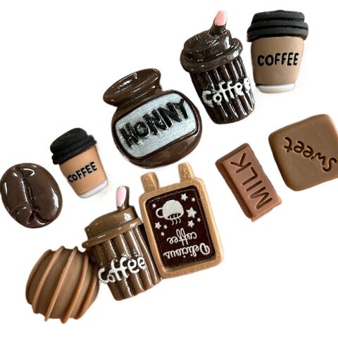 Promotional 10pcs Coffee Chocolate Simulated Food Refrigerator Magnets ...
