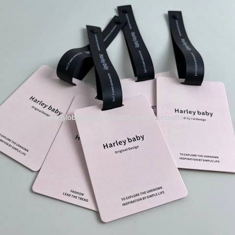 Custom Private Brand Logo Clothing Hang Tags Garment Clothes Size Tags ...