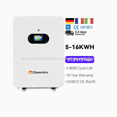 Dawnice 16kw 51.2v 314ah House Energy Storage Battery Power Wall ...