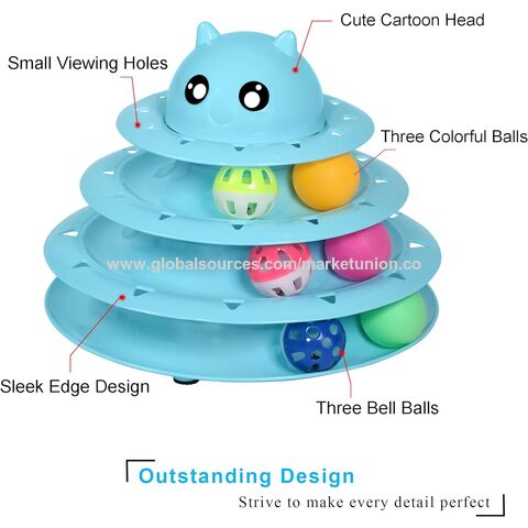 Bulk Buy China Wholesale Cat Toy Roller 3-level Turntable Cat Toys ...