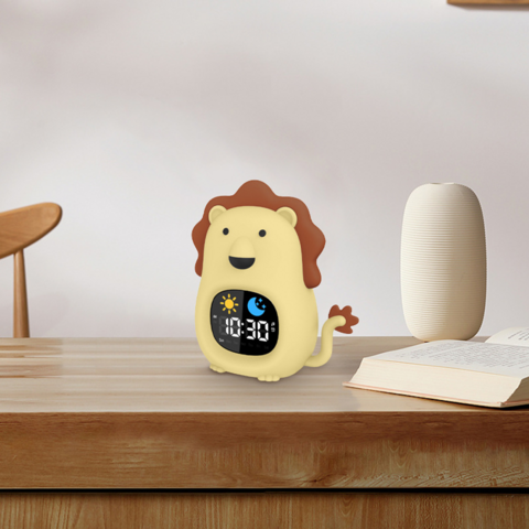 Mini Cartoon Lion Clock Smart Home Decor Table Small Child Modern ...