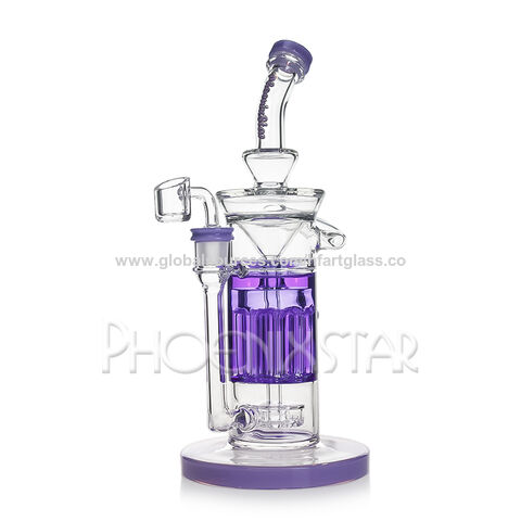 12 Inches Factory Price Phoenix Star Reinforced 8 Arm Pillar Perc Glycerin Recycler Dab Oil Rig ...