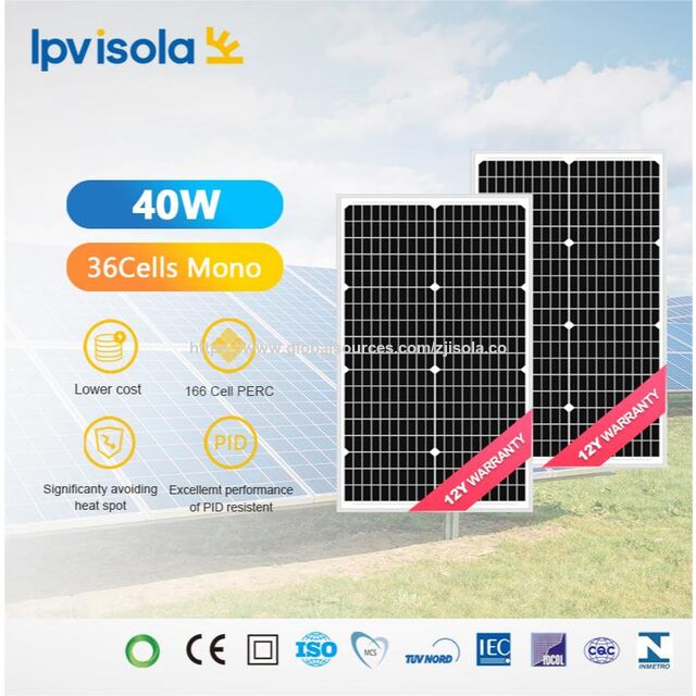 Buy China Wholesale Isola 40w Polycrystalline Solar Panels 20w/30w/40w ...