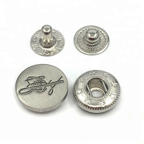 Bulk Buy China Wholesale Plating Round Snap Buttons Custom Logo Metal ...