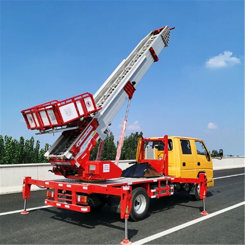 Customization High-altitude Ladder Loading Truck Operation Truck Ladder ...