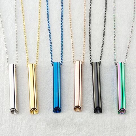 Stainless Steel Breathlace Necklace Regulate Breathing Necklace Anxiety ...