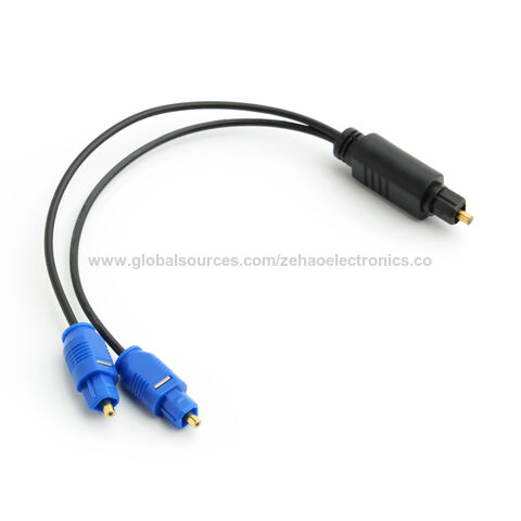 1x2 Digital Audio Splitter Cable, Toslink Digital Fiber Optic Audio ...