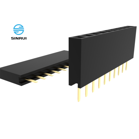 Customized Oem Pitch 2.54mm Dip Y-type Single Row Pcb Connector Female ...