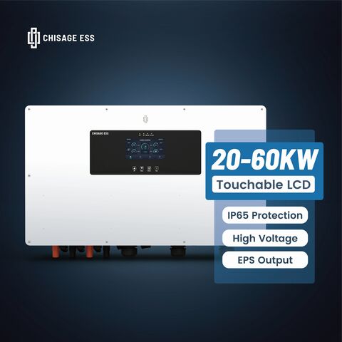 Chisage Ess High Voltage 20kw 20kva 3 Phase Industrial And Commercial Hybrid Solar Inverter For ...