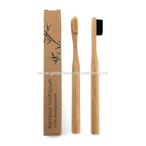 Bamboo Replacement Head Toothbrush With Changeable Heads Travel Use ...