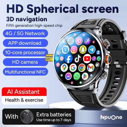 2024 New Design 1.95" Hd Large Spherical Screen Gps Position Smartwatch ...