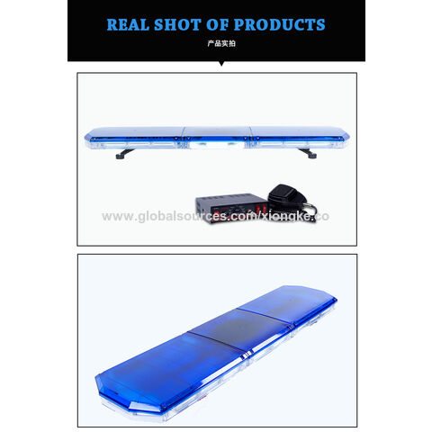 Vehicle Cob Led Blue Ambulance Emergency Light Bar With Siren Speaker ...