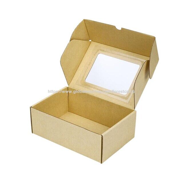 Eco-friendly Recyclable Brown Kraft Paper Packaging Box For Pastry With ...