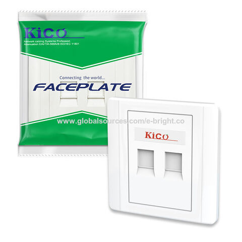 RJ45 Face Plate RJ45 Cat5e/Cat6 Keystone Jack Wall Plate – 1 Or 2 Gang ...