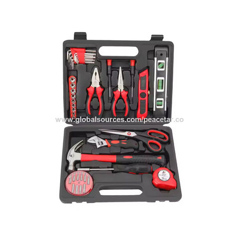 42 Pcs Household Hand Tool Set In A Hard Storage Case. Made Of Carbon ...