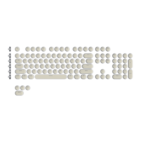 Fatigue-free For Long Use 108 Key Abs Keycaps Uniform Profile Keycap ...