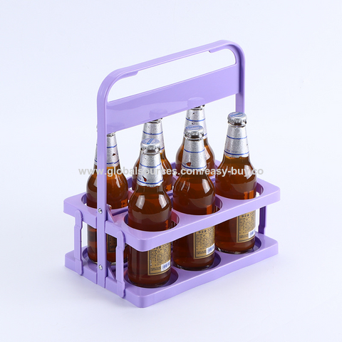 Wine Racks Six-bottle Plastic Beer Rack Beer Folding Basket Portable ...