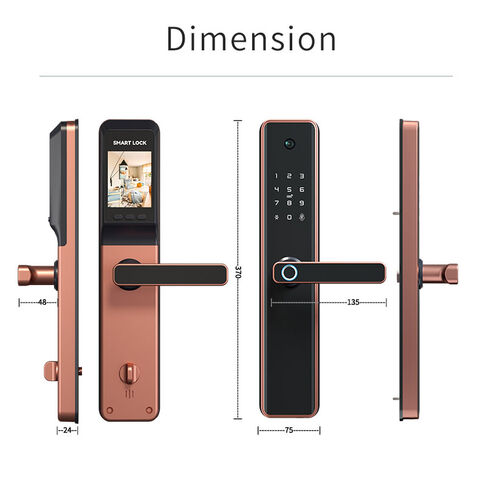 Wifi Tuya App Key Password Card Smart Door Lock Fingerprint Digital ...