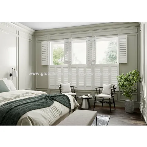 Australia Style Tier On Tier Plantation Shutters Invisible Tilt Rod ...