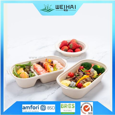 Modern Dinner Sets Food Packaging Box 2 Compartment Biodegradable ...