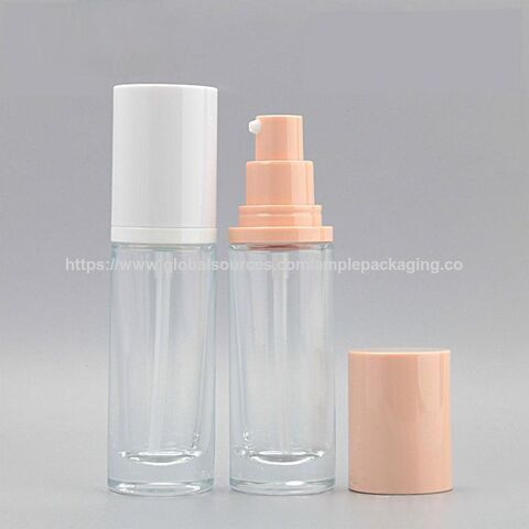 30ml Luxury Round Cosmetic Liquid Foundation Bottle Glass Primer Bottle ...