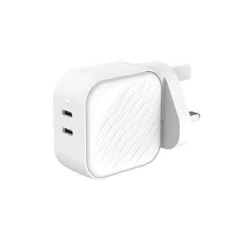 65w Gan 2 Ports Usb-c Wall Chargers With Wave Design, Pd3.0 65w ...