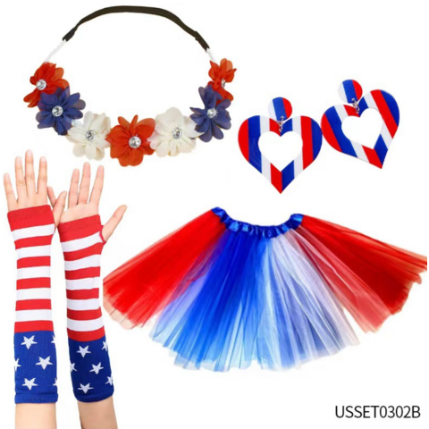 Independence Day Costume Set Party Props Pentagram Headband Patriotic ...
