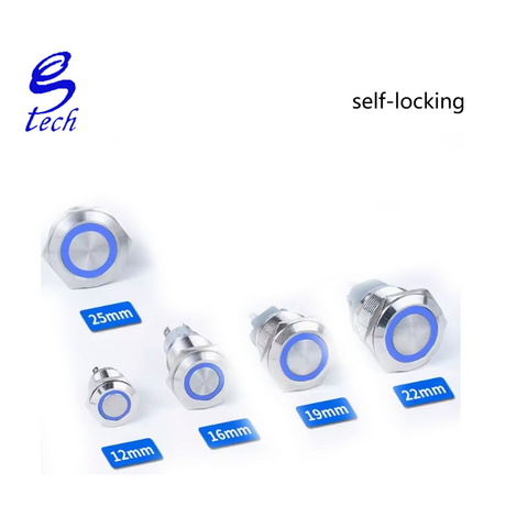 12/16/19/22/25mm Circular Light Blue Strip Line Self-locking Wire ...
