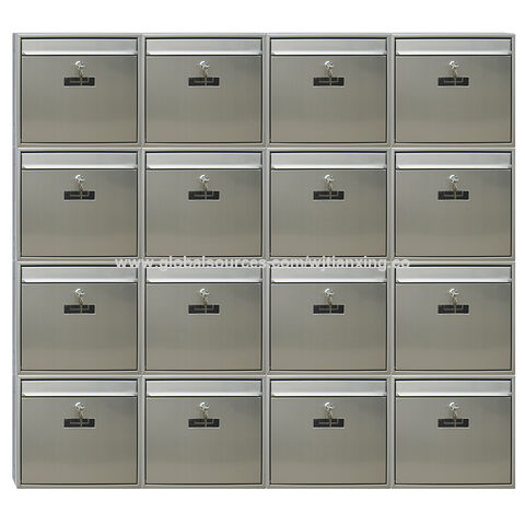 Custom Wall-mounted Locking Mailbox Rustproof Outdoor Use With Keys ...