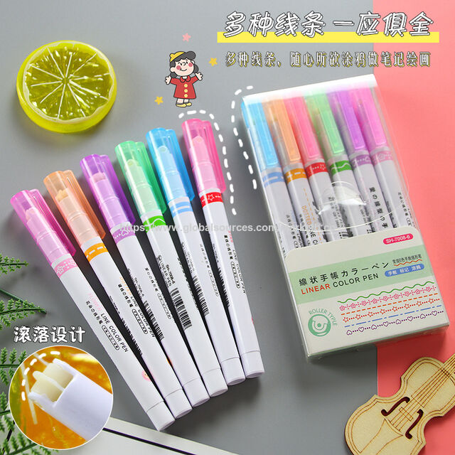 Mu Wholesale Creative 6-color Handbook Lace Pen Wave Flower Type ...