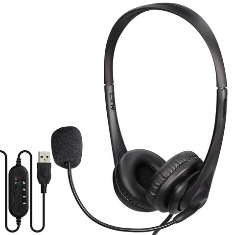 Professional Call Center Headset Stereo Noise Cancelling Headphone With ...