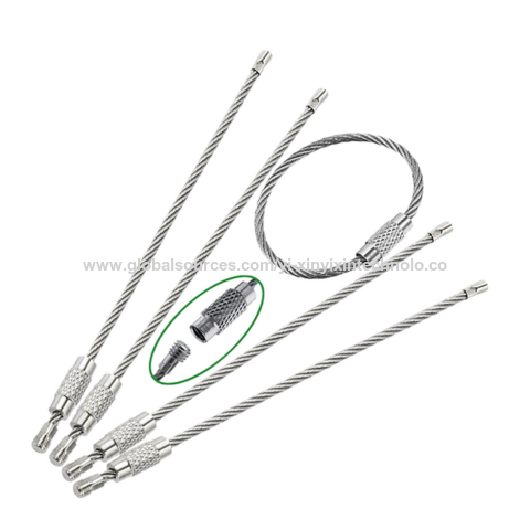 Stainless Steel Wire Rope Ring Screw Lock Clamp Stainless Steel Key ...