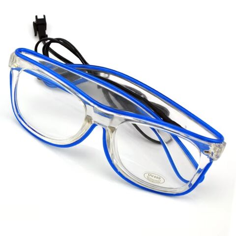 Light Up Transparent Accessory Glowing Rave Party Eyeglasses Creative ...