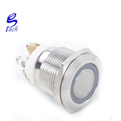 19mm Flat Head Circular Lamp Self Resetting Screw Feet Round Waterproof ...