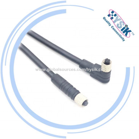 Compre Conector M5 De ángulo Recto Impermeable Ip67 Circular M5 3 4pin ...
