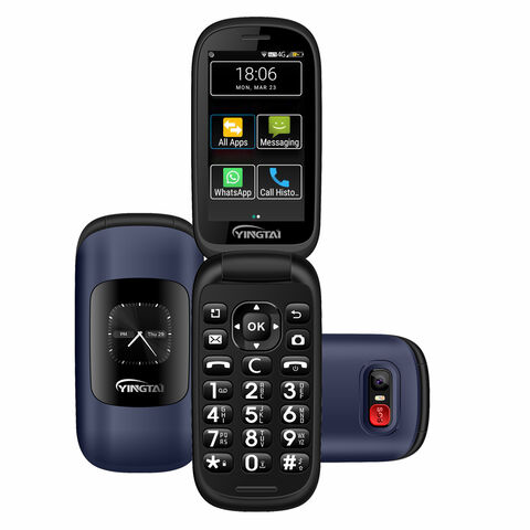 4g Folding Mobile Phone With Android System Dual Sim 0.3+2mp Camera ...