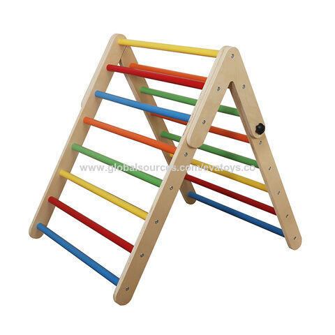 High Quality Indoor Playground Foldable Wooden Climbing Triangle For ...