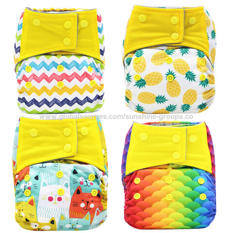 Double Pocket Dry Breathable Fleece Washable Cloth Diapers Waterproof ...