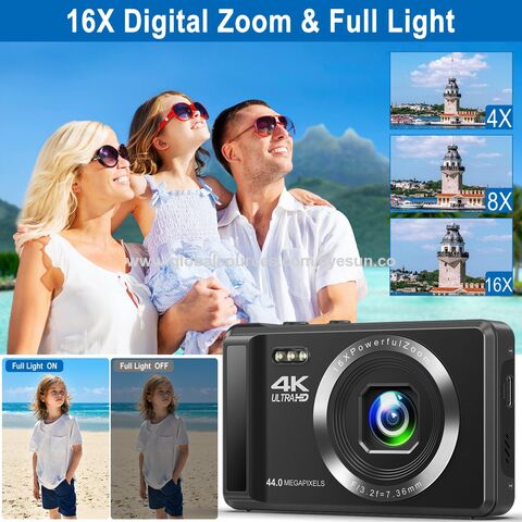 4k Uhd Vlogging Cam 44mp Autofocus Compact Camera With 16x Digital Zoom ...
