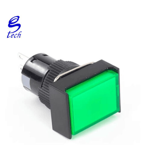 High Quality Spot16mm Rectangular Green Self-locking Self Resetting ...