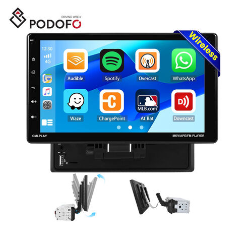 Podofo 1 Din 9'' Car Mp5 Player Wireless Carplay Android Auto Car Radio ...