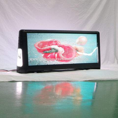 P4 Taxi Top Led Display Taxi Roof Advertising Screen 960mm*320mm Double ...