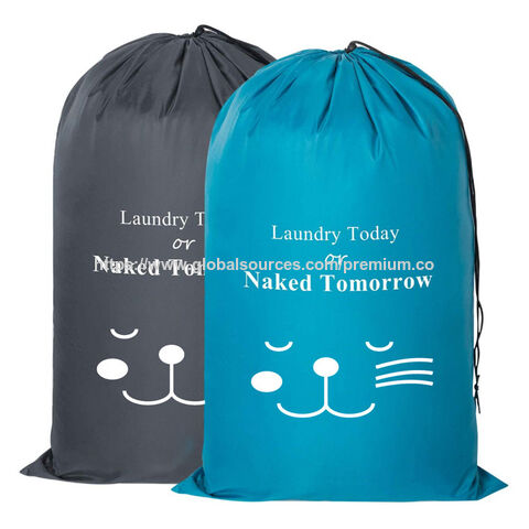 Custom Logo Drawstring Laundry Bag Storage Bag Oxford Polyester Nylon ...