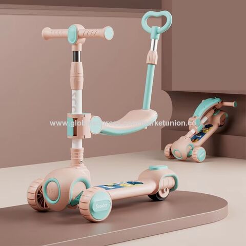 Kids Scooter With Push Handle Folding Baby Scooter 10 Year Old Boy And ...