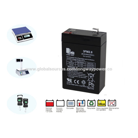 6v2.8ah-agm Lead Acid Battery For Electrical Scale, Electrical Weighing ...