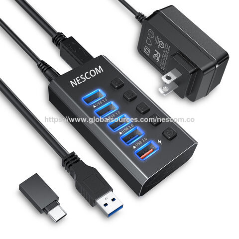 Buy China Wholesale Usb Charger 5v,5 Port Powered Usb 3.0 Hub With Led ...