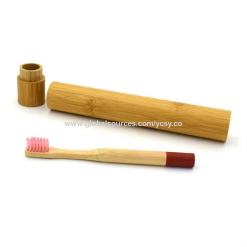 Eco Friendly Bamboo Toothbrush Tube Box, Compostable Travel Portable ...